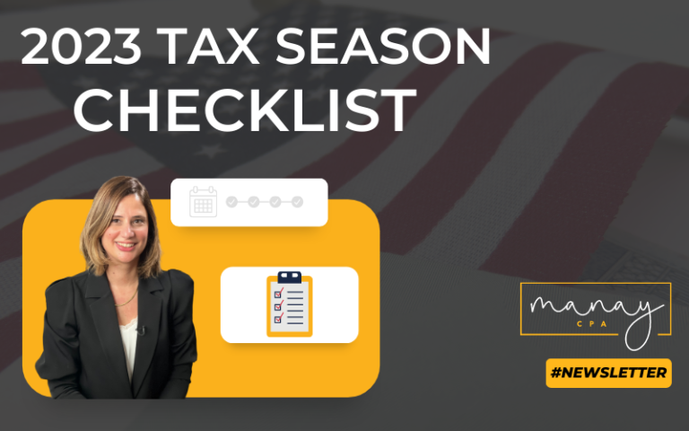 2023 Tax Season Checklist - Manay CPA